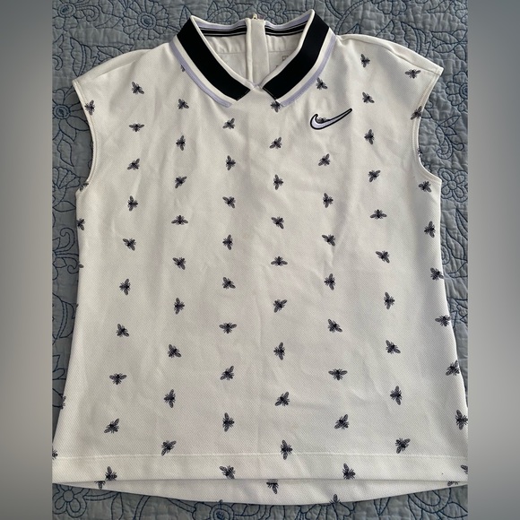 Nike | Tops | Nike The Bee Tennis Polo White M Stains | Poshmark
